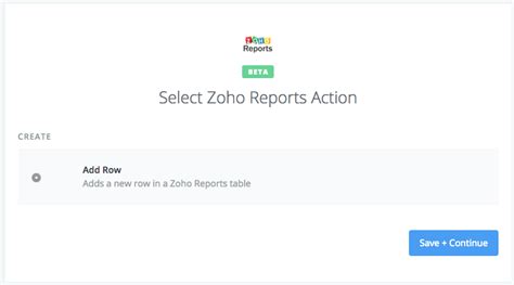 Zoho Reports App For Zapier