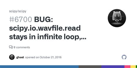 bug wavfile read stays in infinite loop warns on wav files