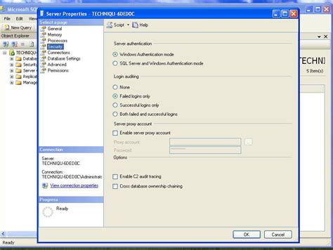 Login Creation In Sql Server 2005 For Sql Server Authentication Mode