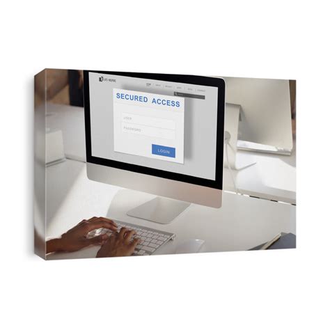 Secured Access Authorization Accessible Security Concept Canvas Print Canvasworld