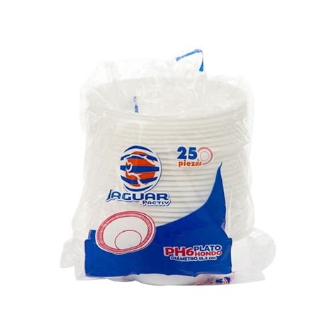 Pack De 20 Plato Desechable Jaguar Pozolero 6 De 25pzas Jaguar 6 De