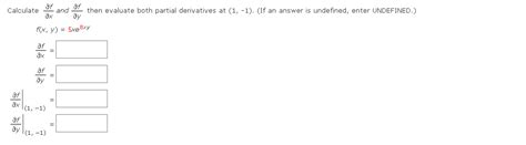 Solved Calculate Xf And Yf Then Evaluate Both Partial Chegg