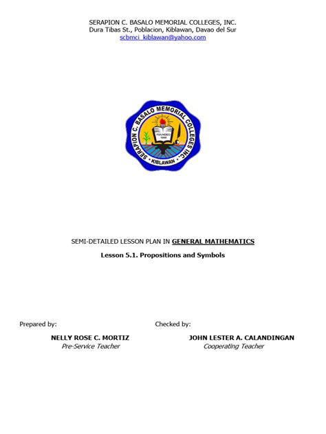 propositions and symbols lesson plan download free pdf if and only