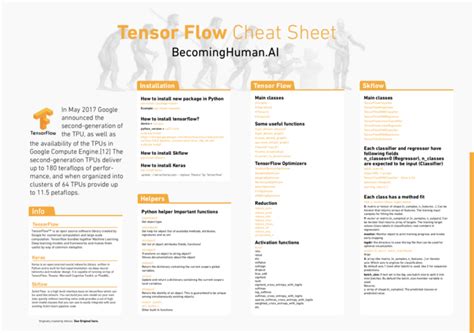 [collection] 10 tensorflow cheat sheets every ml engineer must download