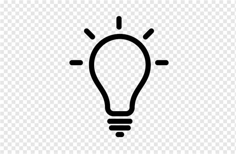 백열 전구 컴퓨터 아이콘 라이트 라인 사진술 램프 검은 Png Pngwing