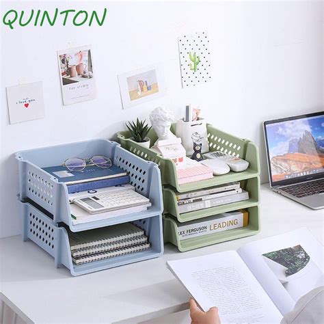Quinton Stackable File Rack File Organizer Desktop Organizer A4 File