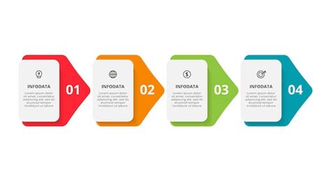 Premium Vector Rectangle Concept For Infographic With 4 Steps Options