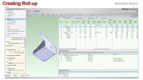 Cost Engineering APriori Tool Part 2 Section 7 YouTube