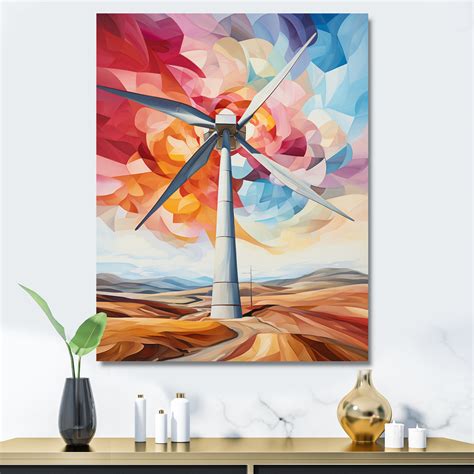 Latitude Run® Fractal Wind Turbines Modern Energy Print On Canvas Wayfair Canada