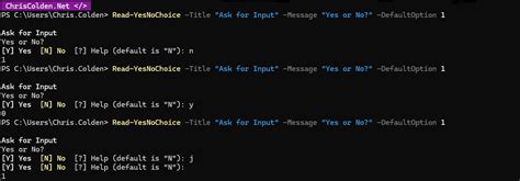 Yes No Choice Function In Powershell ›