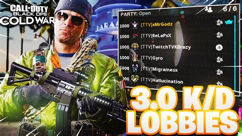 This is what a 3.00 KD SBMM Lobby looks like in Cold War! (Cold War SBMM) (3KD COLD WAR) - YouTube
