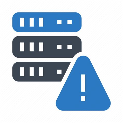 Database Datacenter Exclamation Server Warning Icon Download On