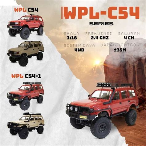 Promo Wpl C54 C54 1 Rc Car Lc80 Rock Crawler 1 16 4wd Land Cruiser Rtr