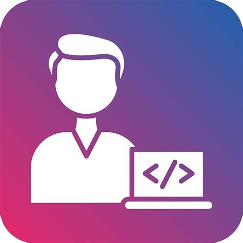 Premium Vector Vector Design Coder Man Icon Style