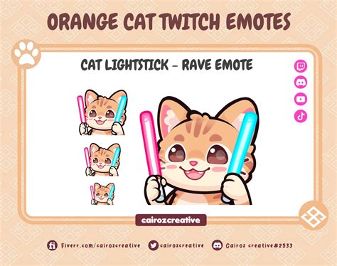 Animated Cat Emotes Twitch Orange Cat Stream Emotes Orange Cat Animated