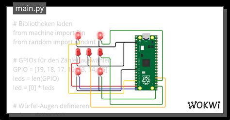 Blink with MicroPython Copy Würfel LED Wokwi ESP STM Arduino Simulator