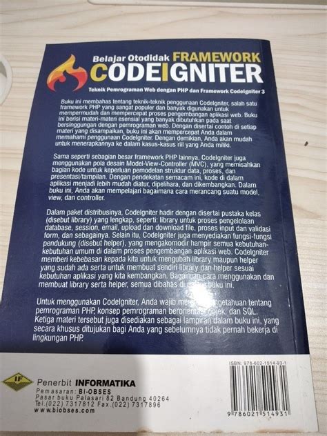 Belajar Otodidak Framework Codeigniter Bydi Raharjo Buku And Alat