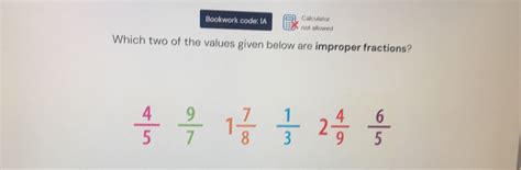 Solved Bookwork Code 1a Calculator Not Allowed Which Two Of The