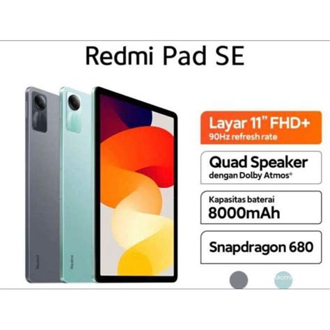 Jual READYSTOK REDMI PAD SE WIFI ONLY 4GB 128GB GARANSI RESMI Shopee Indonesia
