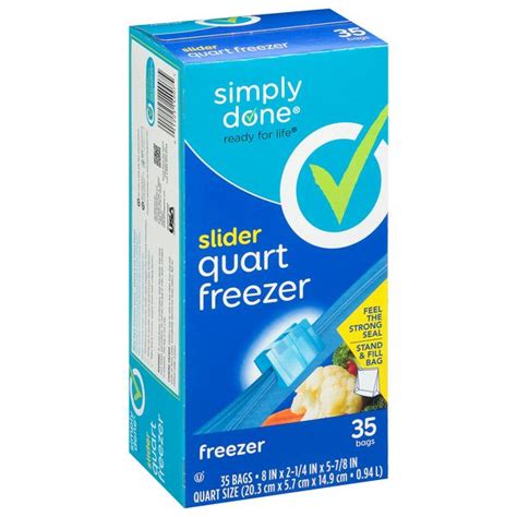 Simply Done Slider Quart Freezer Bags At Hy Vee Freezer Bags Online