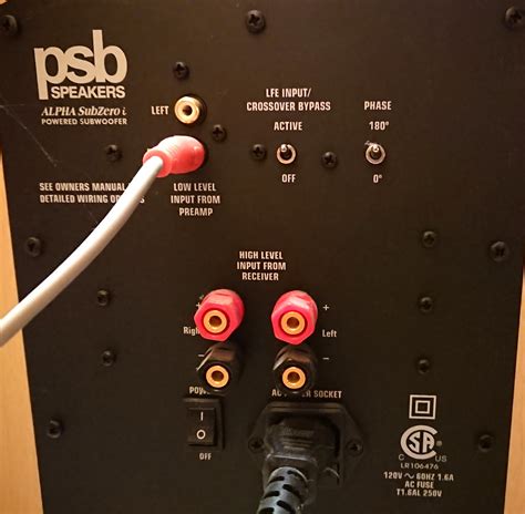 Confused About Lfe Inputcrossover Bypass Switch On My Subwoofer To