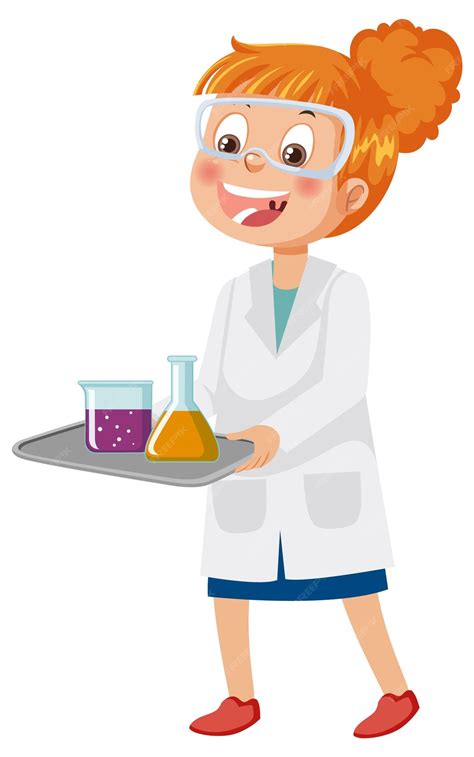 Premium Vector Scientist Girl Cartoon Character