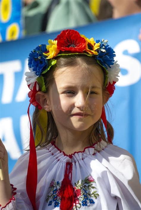 Ukrainian Girl At The London Stands With Ukraine Rally London