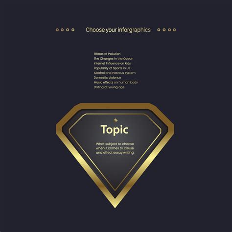 A Diamond Objects In Flowchart Design With Premium Design In Golden