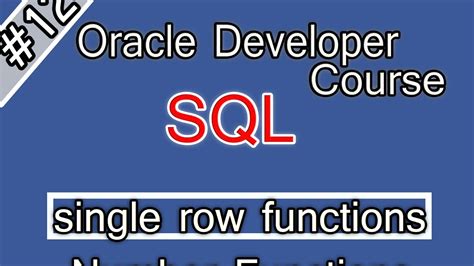 012 Oracle Sql Arabic Course Single Row Functions Number Functions