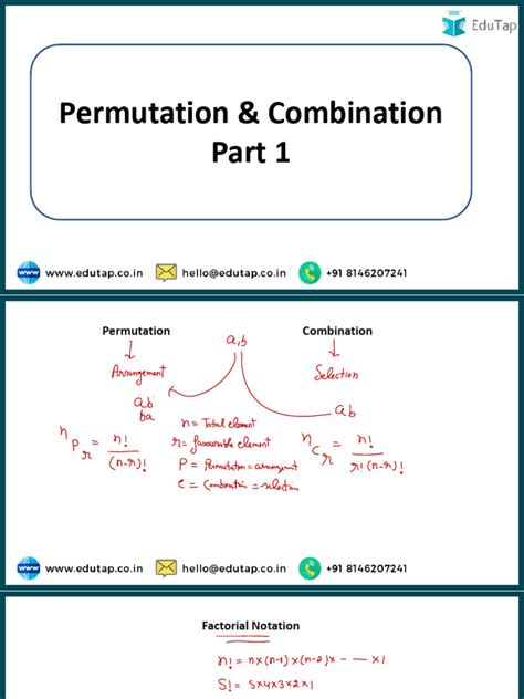 Edu Tap Permutation Combination | PDF | Permutation | Mathematics