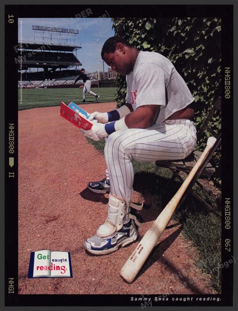 Sammy Sosa 1990s Get Caught Reading Program Print Ad 2002 — Fetch The Paper