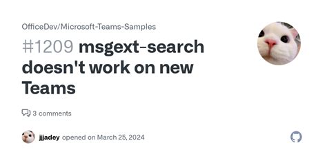 Msgext Search Doesnt Work On New Teams · Issue 1209 · Officedev