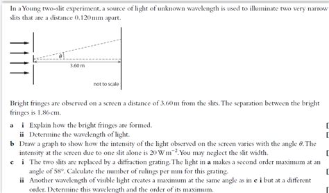 Solved In A Young Two Slit Experiment A Source Of Light Of