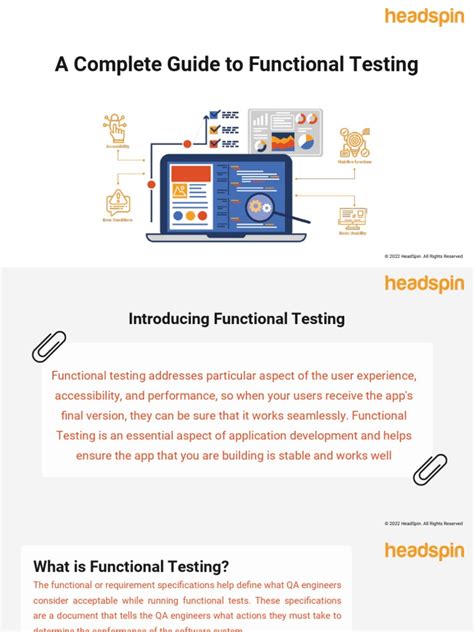 a complete guide to functional testing pdf software testing information technology