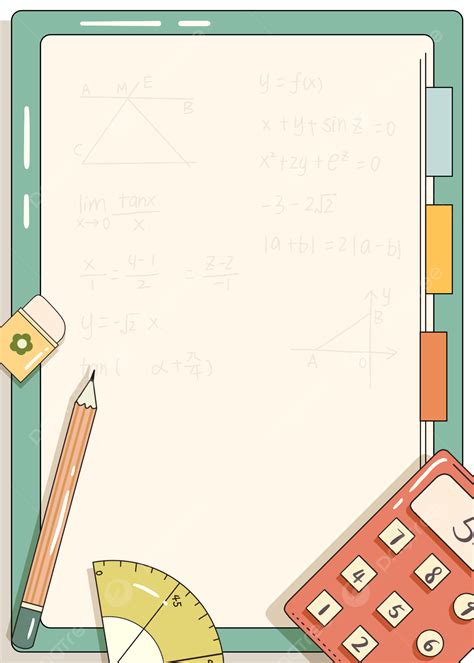 Mathematics Education Green Border Background Wallpaper Image For Free Download Pngtree Math