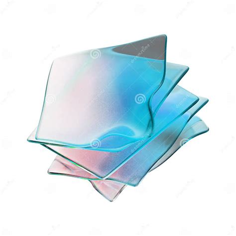 3d Glass Flying Glass Product Holographic Effect Isolated On Dark