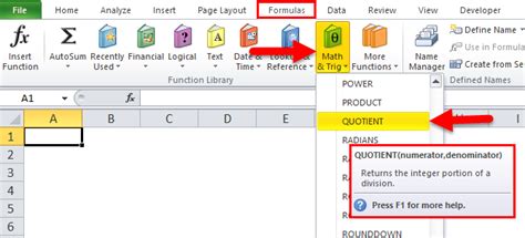 Quotient In Excel Formula Examples Uses Of Quotient Function
