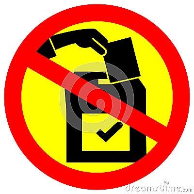 No Voting Allowed Warning Sign Vector Design Graphics Illustration CartoonDealer Com 284544093