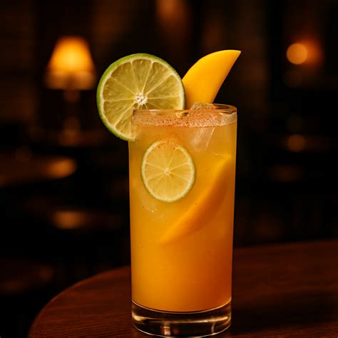 Sunset Mango Breeze Tropical Mango Cocktail With Citrus And Spice Notes