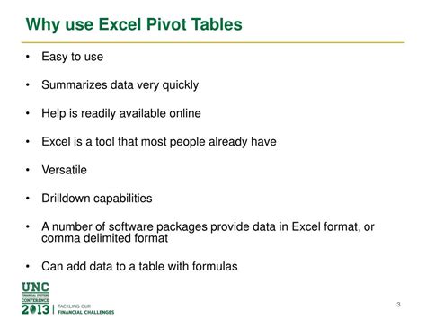 PPT Creating Reports Using Excel Pivot Tables PowerPoint Presentation ID