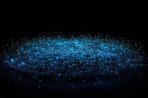 Artificial Intelligence Network Abstract Image Of A Digital Network Illuminated By Blue Light
