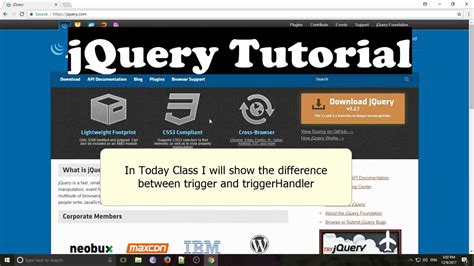 Jquery Trigger Method And Triggerhandler Class Part 25 Youtube