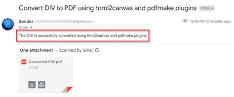 Convert Html Div To Pdf And Send Email Without Using Itextsharp In Aspnet