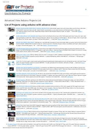 Advanced View Arduino Projects List Use Arduino For Projects Pdf