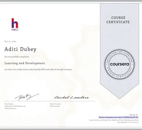 aditi dubey on linkedin hrci learninganddevelopment coursera