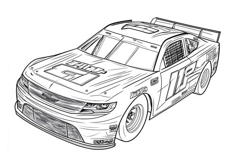 Nice Nascar Car Nascar Coloring Pages