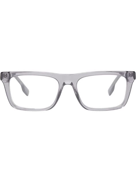 Burberry Rectangular Acetate Glasses In Grey Modesens Glasses