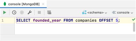 SQL For MongoDB DataGrip