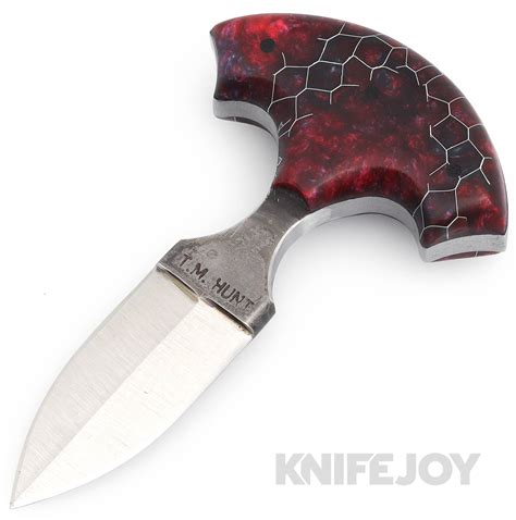 T M Hunt Custom Knives Push Dagger Fixed Blade With Resin Handles Knifejoy