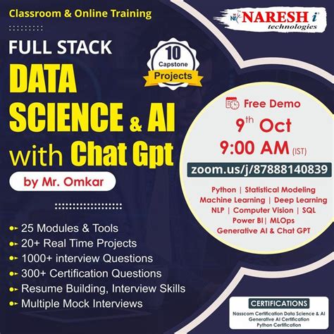 👉attend A Free Demo On Full Stack Data Science And Ai By Mr Omkar Techprasanna Medium